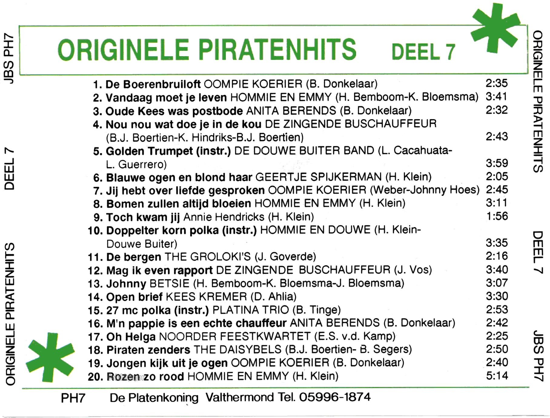 Piraten CD Deel 07 : Back | CD Covers | Cover Century | Over 1.000.000 ...